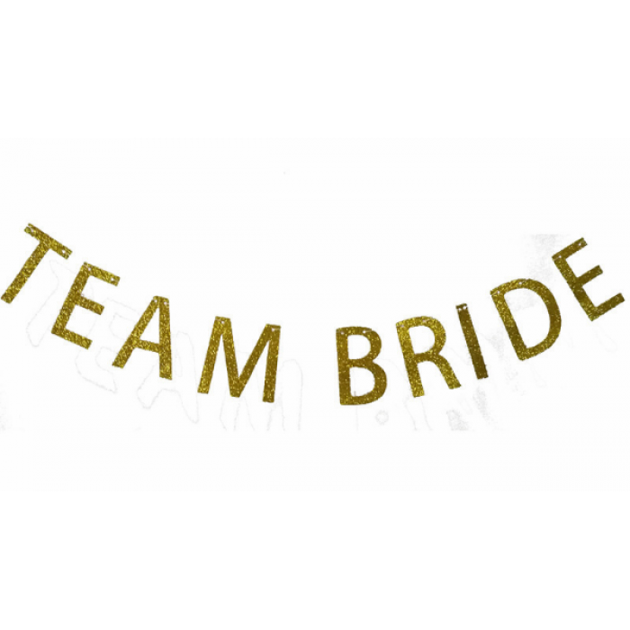 Banner - Glitter Gold Team Bride