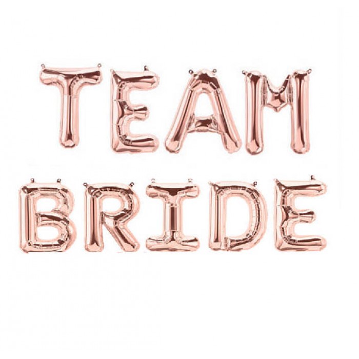 Foil Balloon Rose Gold - TEAM BRIDE